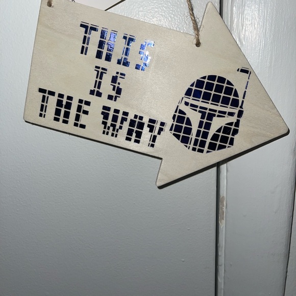 Star Wars | Accents | Star Wars Mandalorian This Is The Way Sign Blue ...